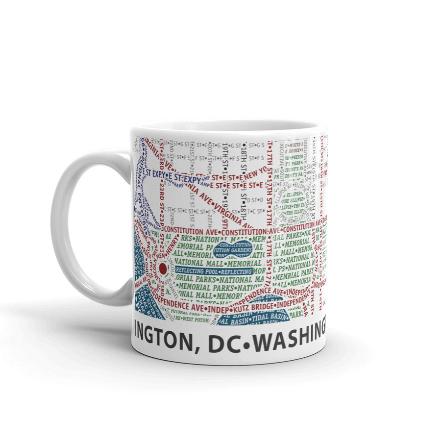 Washington DC Typographic Mug – Axis Maps Store