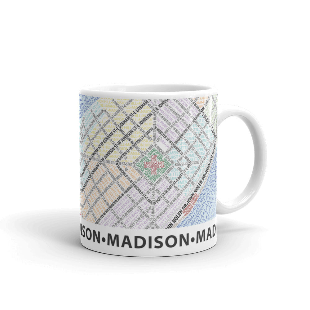 Madison Typographic Mug – Axis Maps Store